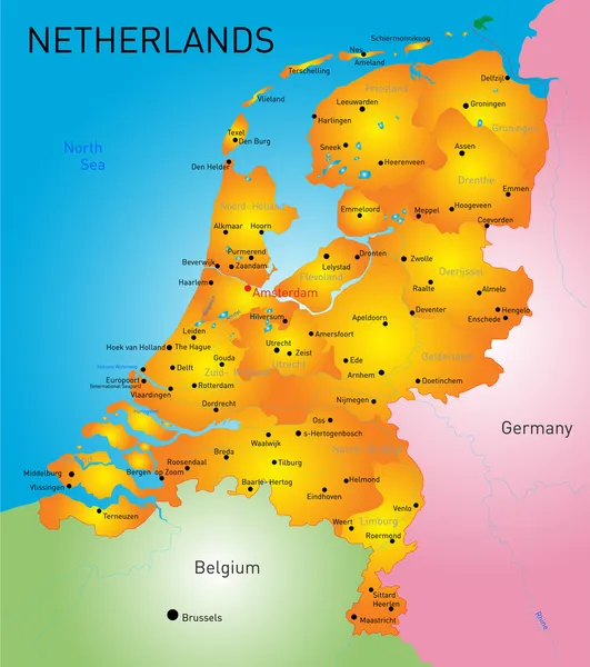 Netherlands state silhouettes Vector Art Stock Images | Depositphotos