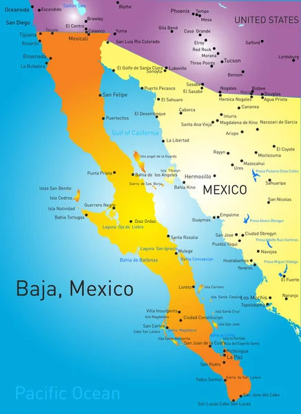 100,000 Baja mexico map Vector Images | Depositphotos