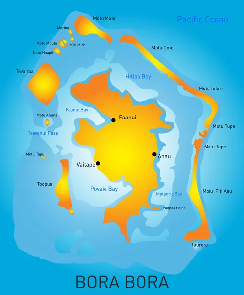 Bora bora mapa Vector Art Stock Images | Depositphotos