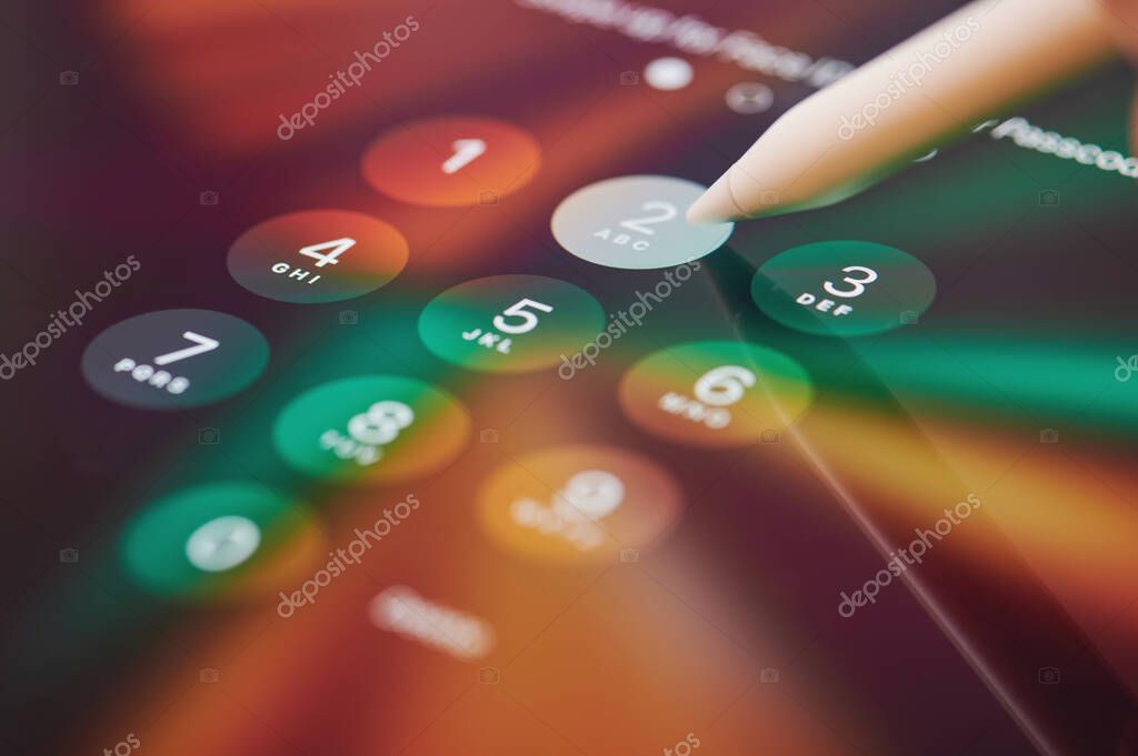 Nueva York, EE.UU. - 24 de septiembre de 2021: código de acceso ...