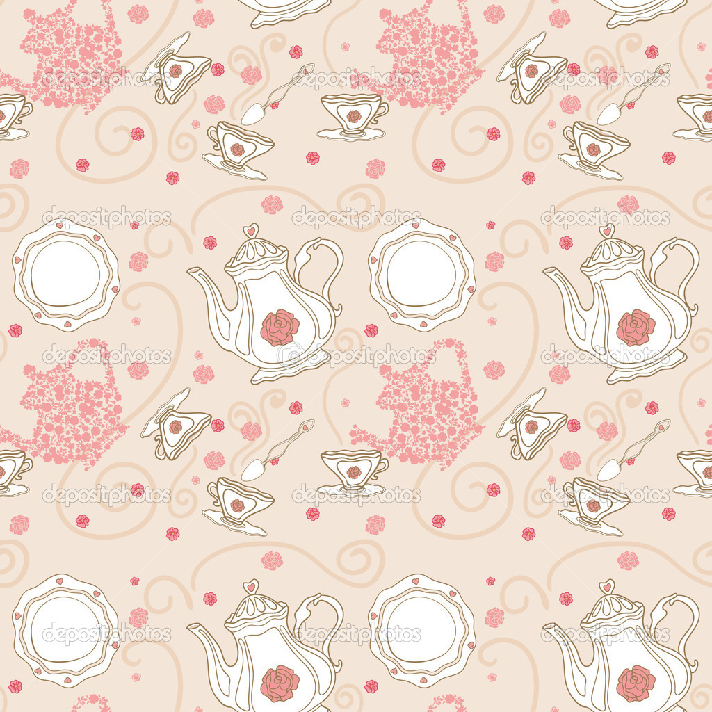 Seamless Tea pattern — Stock Photo © pereca #15655417
