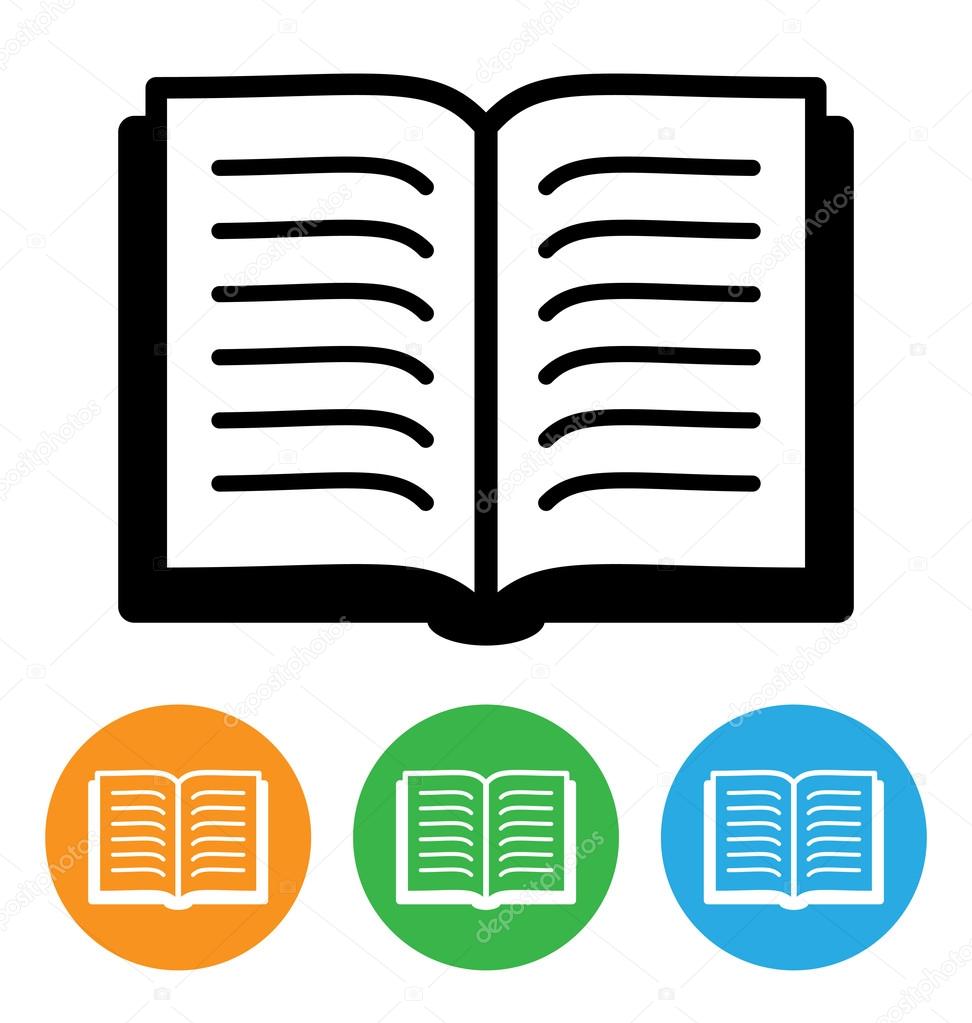 Offenes Buch-Symbol — Stockvektor © Artizarus #12449083