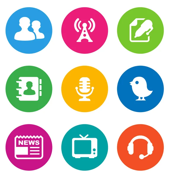 Color communication icons Stock Vector Image by ©Artizarus #19686207