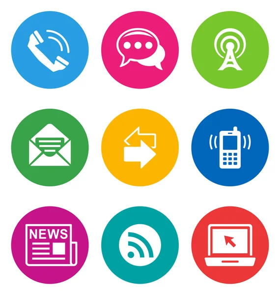 Color communication icons Stock Vector Image by ©Artizarus #19686207