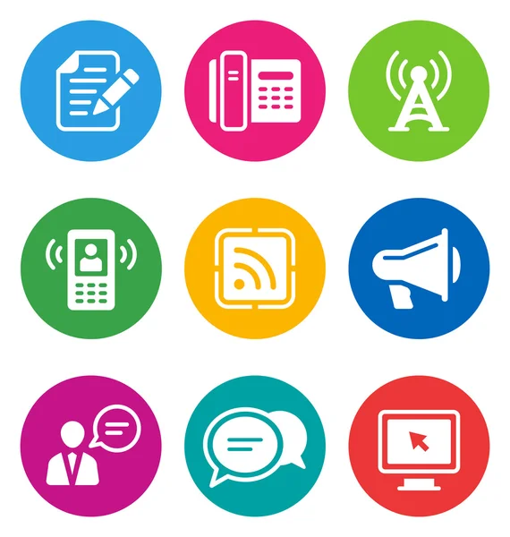 Color communication icons Stock Vector Image by ©Artizarus #19686207