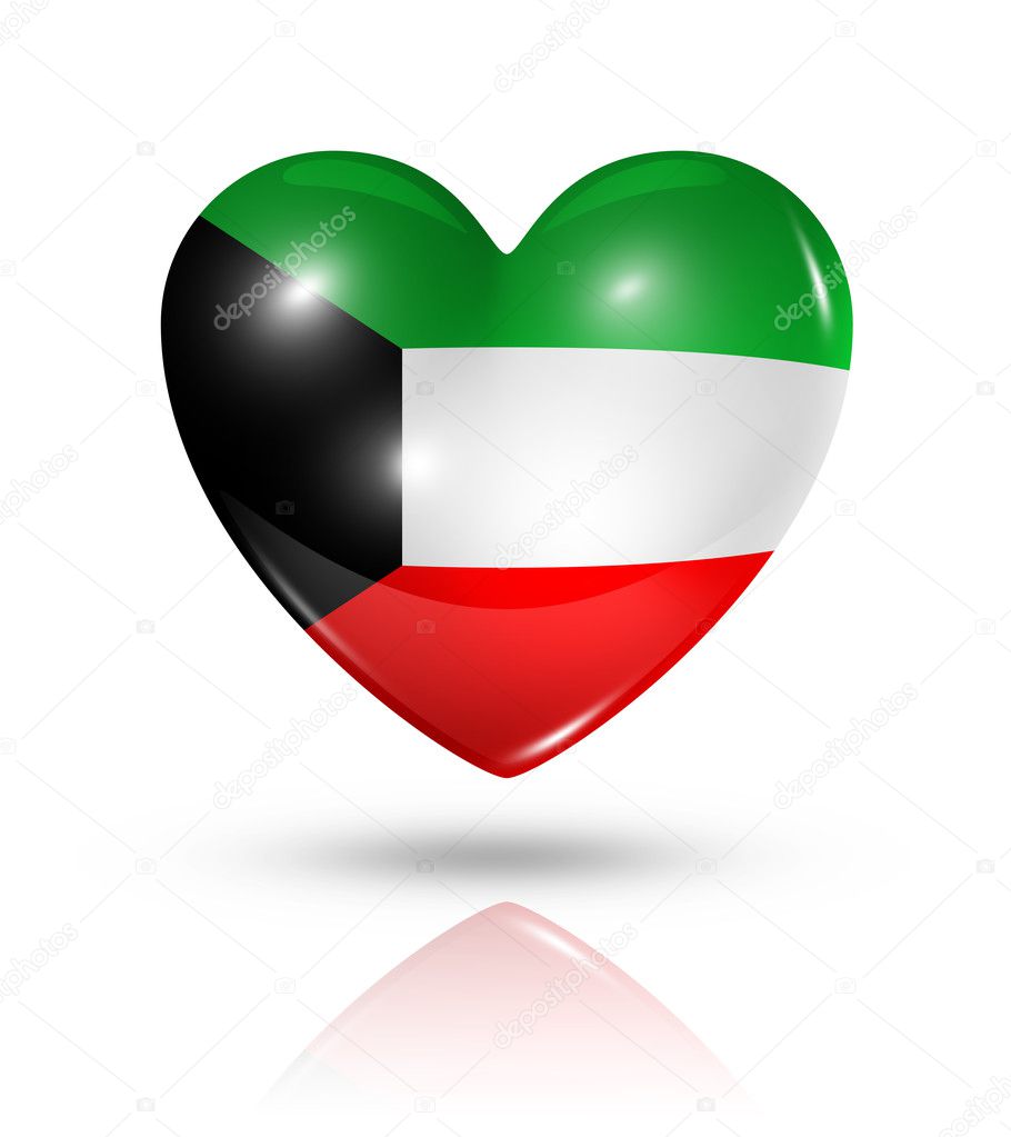 Love Kuwait, heart flag icon — Stock Photo © daboost #31993093
