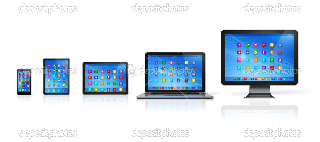 Computer Devices Set Stock Photo by ©daboost 41004633