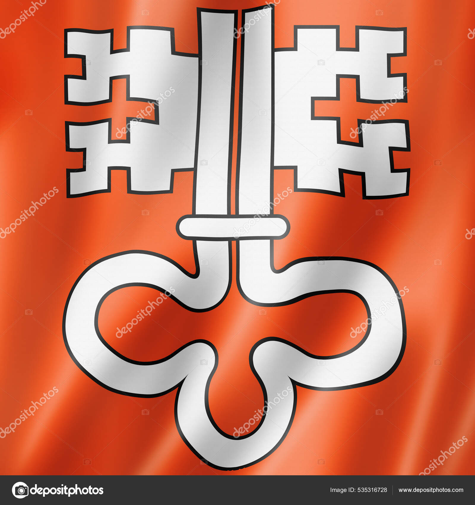 Nidwalden Canton State Flag Switzerland Waving Banner Collection ...