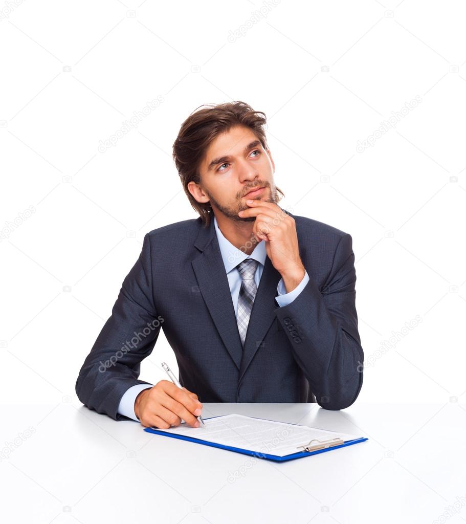 Thinking business man Stock Photo by ©mast3r 43563235 Thinking business man Stock Photo by ©mast3r 43563235