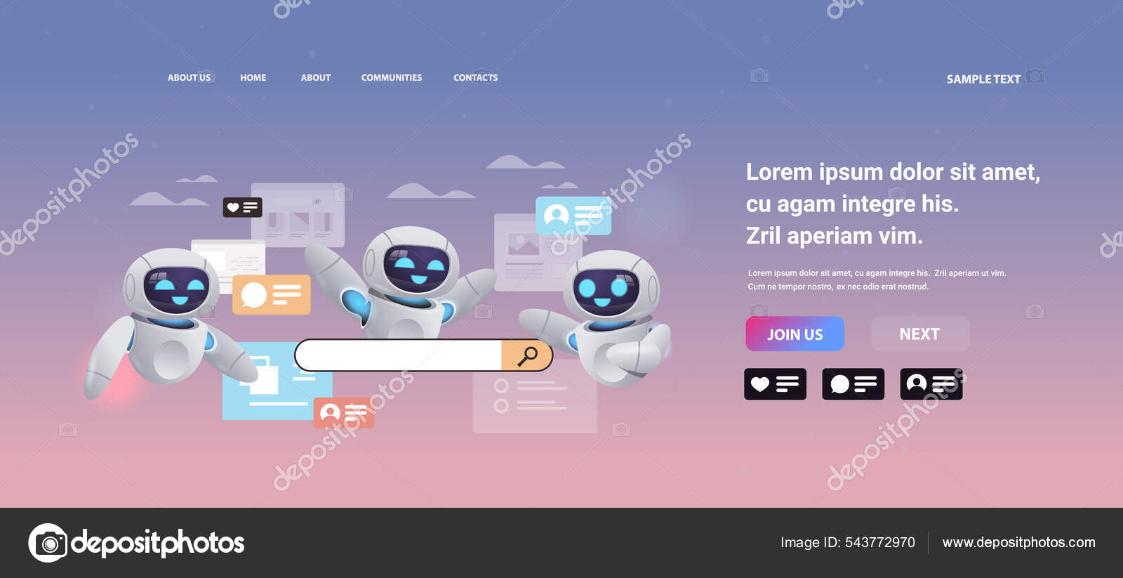 Robots using web browser robotic characters searching information web ...