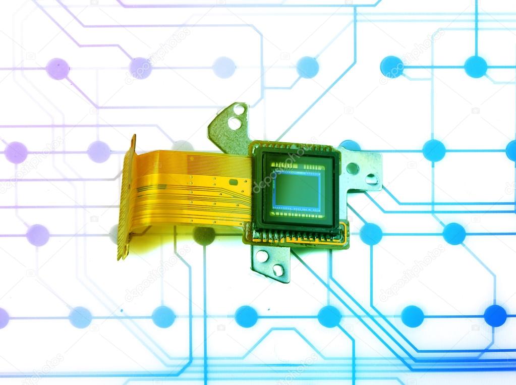 CCD sensor on a card of digital camera — Stock Photo © firefox #18416561