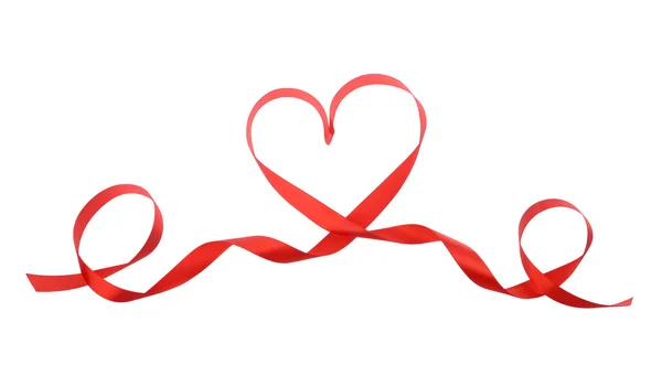 Valentine Heart. Red Silk Ribbon. Love Symbol ⬇ Stock Photo, Image by ...