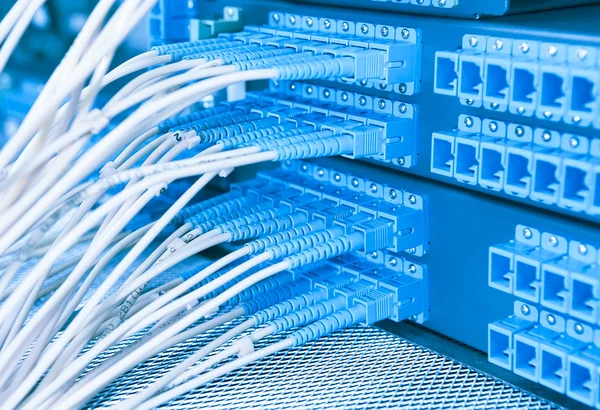 Technology center with fiber optic equipment - Stock Image - Everypixel