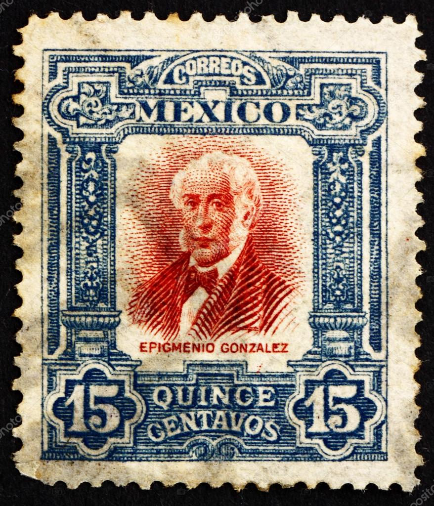 Timbre-poste Mexique 1910 epigmenio gonzalez, révolutionnaire — Photo ...