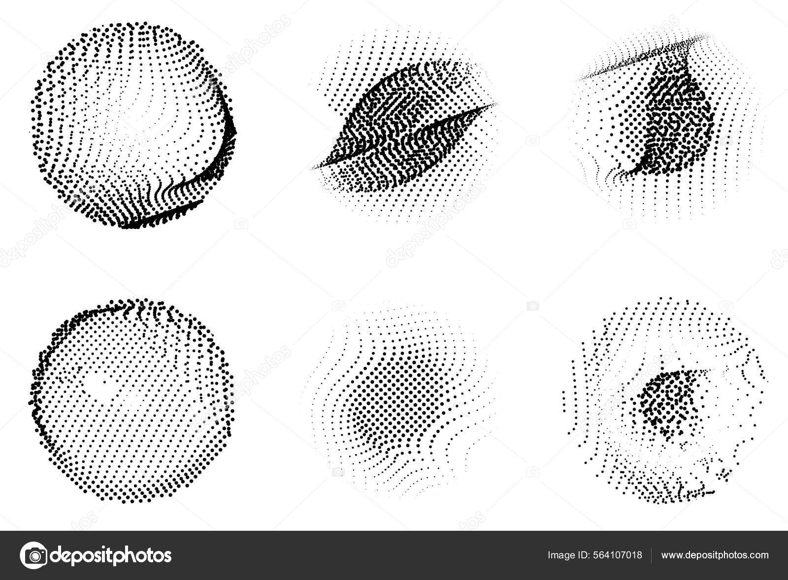 Halftone Dots Set Vector Illustration Stock Vector by ©wenjun3005 564107018
