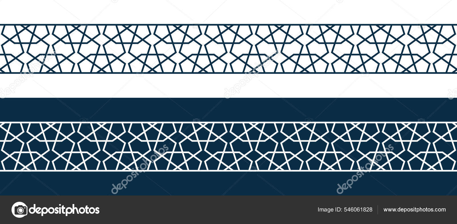 Batas pola ornamen Islam untuk kartu Ramadhan Vektor Stok oleh ©Nataly ...