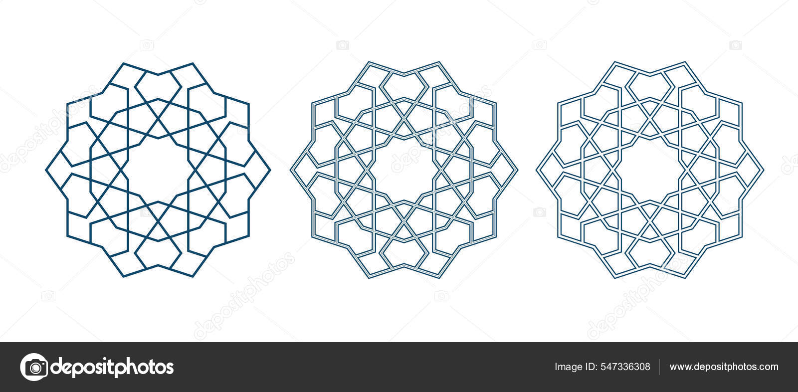 Persian geometric mosaic rosettes for Ramadan card Stock Vector Image ...
