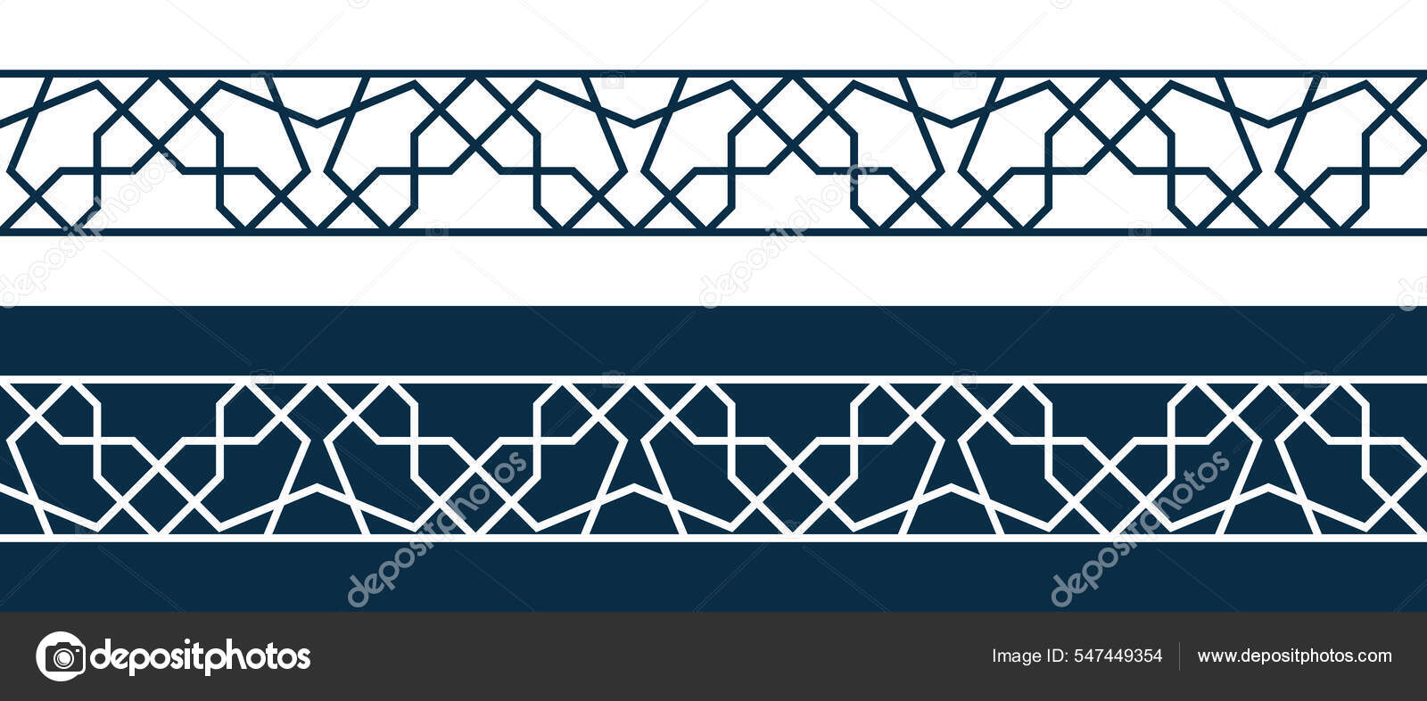 Islamic ornament pattern border for Ramadan card Stock Vector Image by ...