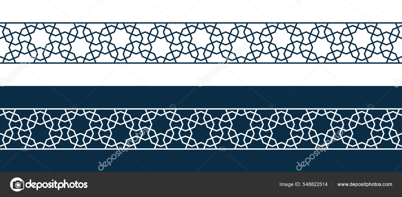 Islamic Patterns Border Vector