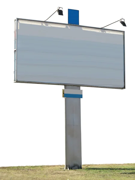 Billboard advertising panel with empty space and light projector ...