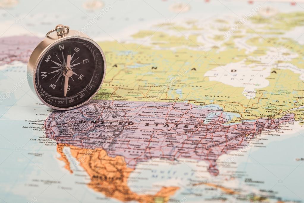 Map with Compass Stock Photo by ©DWiedemann 18490125