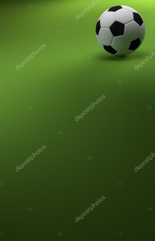 Football on Green Background — Stock Photo © DWiedemann #26321569