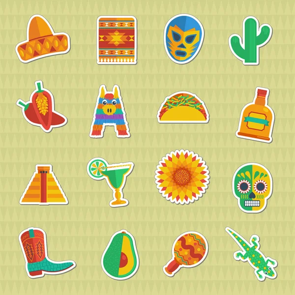 Mexican stickers — Stock Vector © mattasbestos #2057686 Mexican stickers — Stock Vector © mattasbestos #2057686