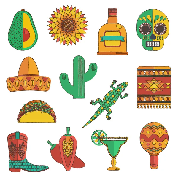 Mexican stickers — Stock Vector © mattasbestos #2057686