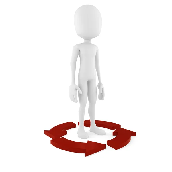 3d man businessman and colorful arrows, on white Stock Photo by ...