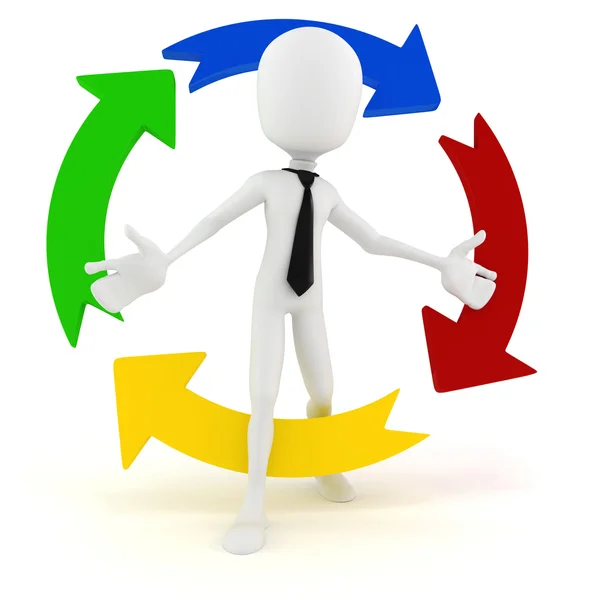 3d man global business, on white background Stock Photo by ...