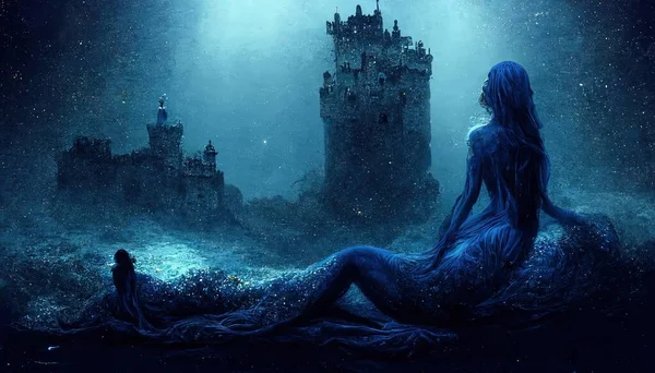 Mermaid silhouette Stock Photos, Royalty Free Mermaid silhouette Images ...