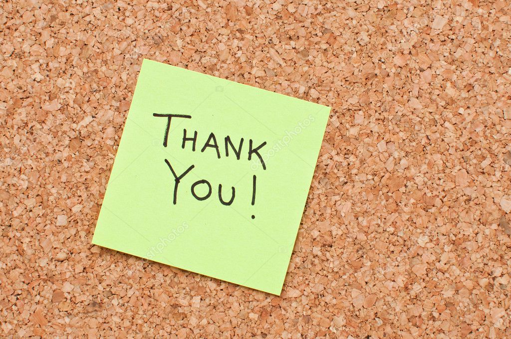 Thank you sticky note Stock Photo by ©stevanovicigor 13123078