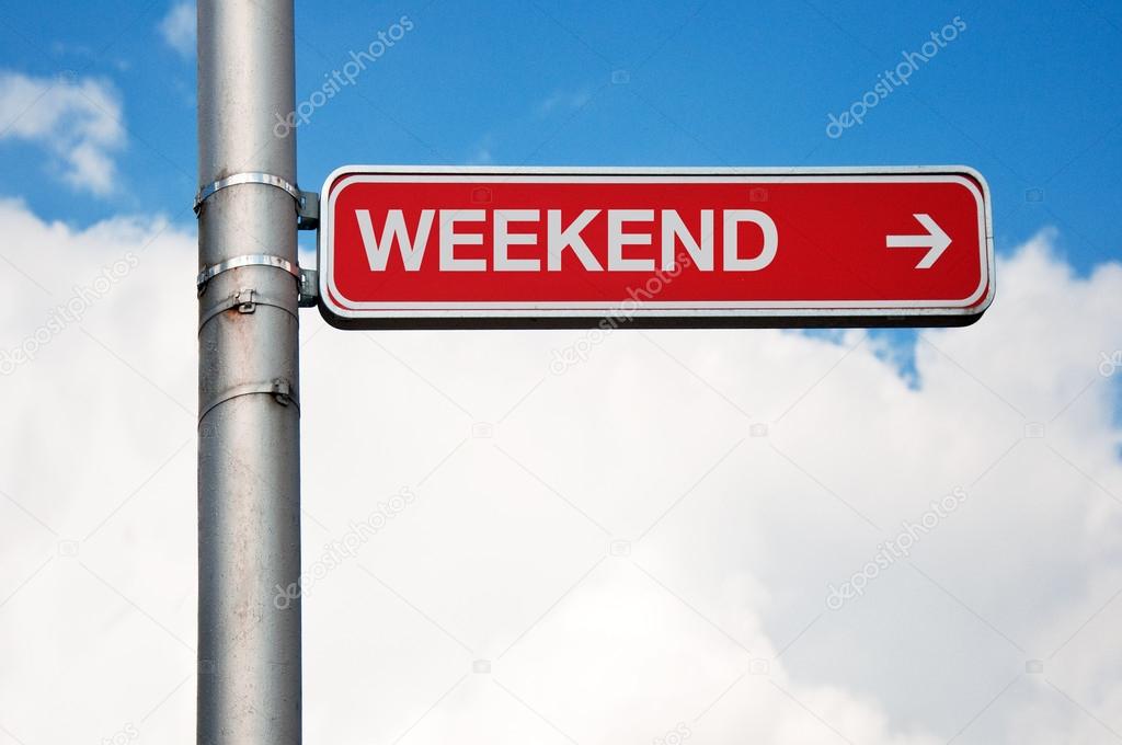 Street sign - weekend — Stock Photo © stevanovicigor #14856833