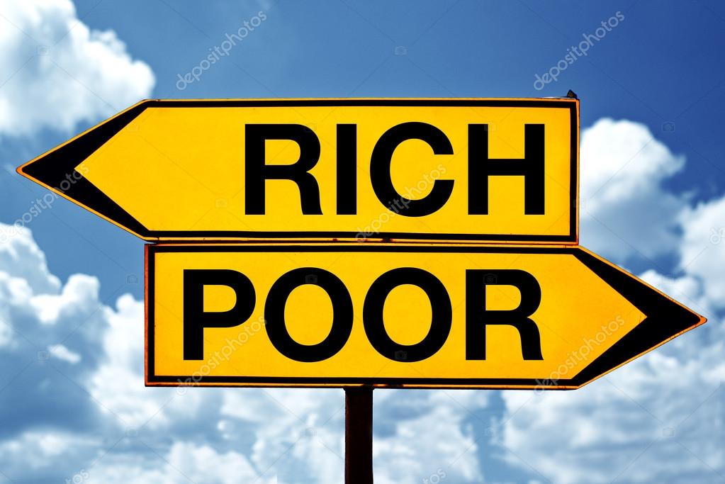 Rich or poor, opposite signs Stock Photo by ©stevanovicigor 38858703