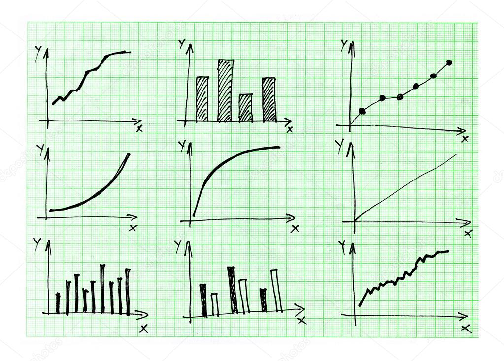 Diagrams and Charts and other infographics drawing — Stock Photo ...