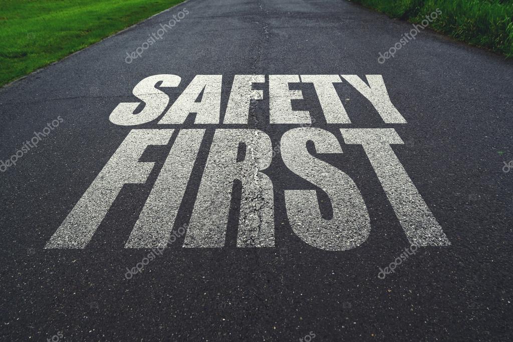 Safety first, message on the road Stock Photo by ©stevanovicigor 46266283