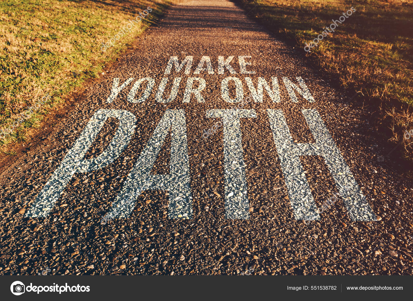 Make Your Own Path Motivational Quote Footpath Leading Park Diminishing ...
