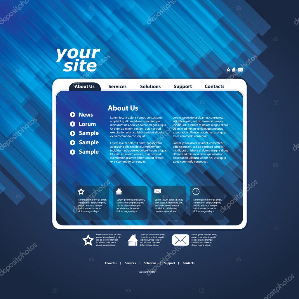 Abstract business web site design template vector Stock Vector by ...