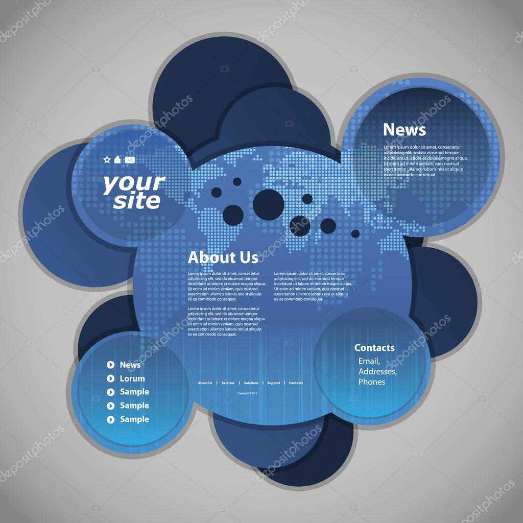 Website Template Stock Vector by ©bagotaj 12710948