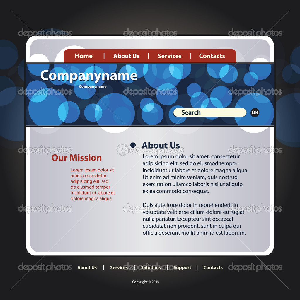 Website Template Vector Stock Vector Image by ©bagotaj #17372581