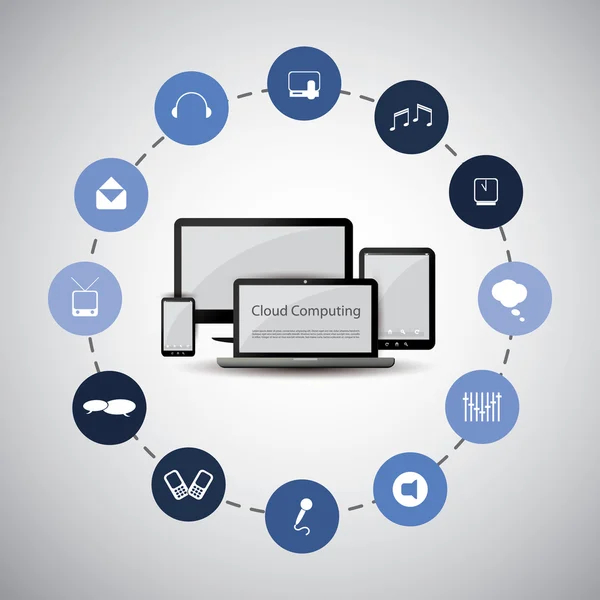 Cloud computing concept — Stock Vector © bagotaj #17879283