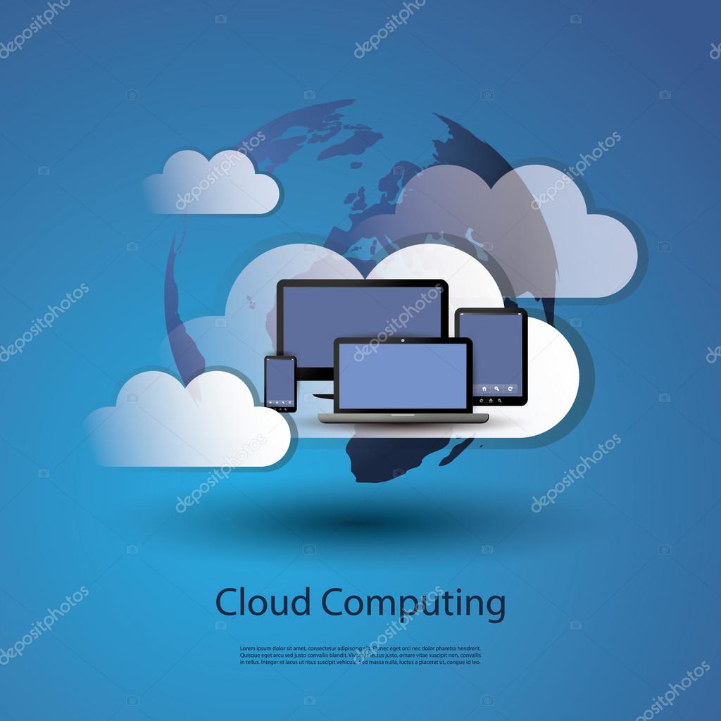 Cloud Computing Concept Stock Vector Image by ©bagotaj #19306213