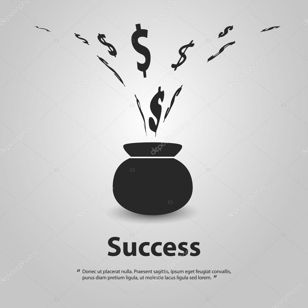 Financial Success - Graphic Design Concept — Stock Vector © bagotaj ...