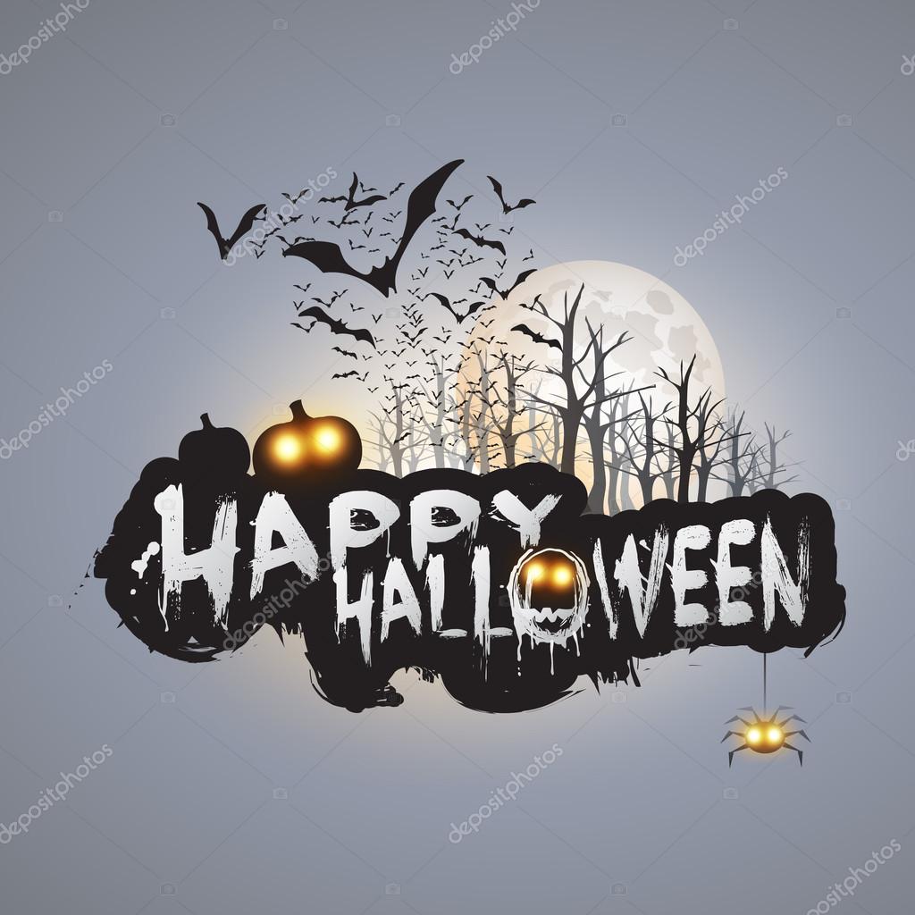 Tarjeta feliz Halloween - Ilustraci n vectorial 2024