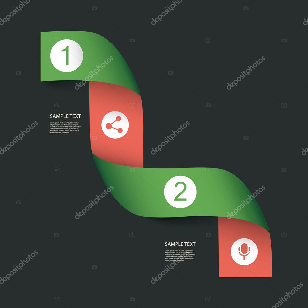 Paper Ribbon Infographics Design Stock Vector by ©bagotaj 32536433