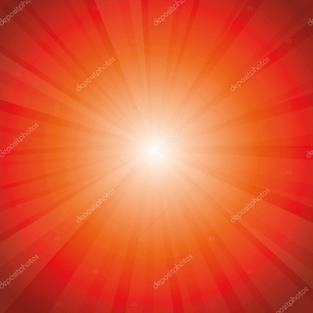 Red Sun Rays Background