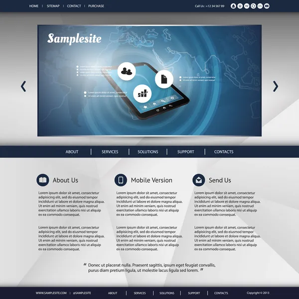 Website Template Stock Vector Image by ©bagotaj #28201131