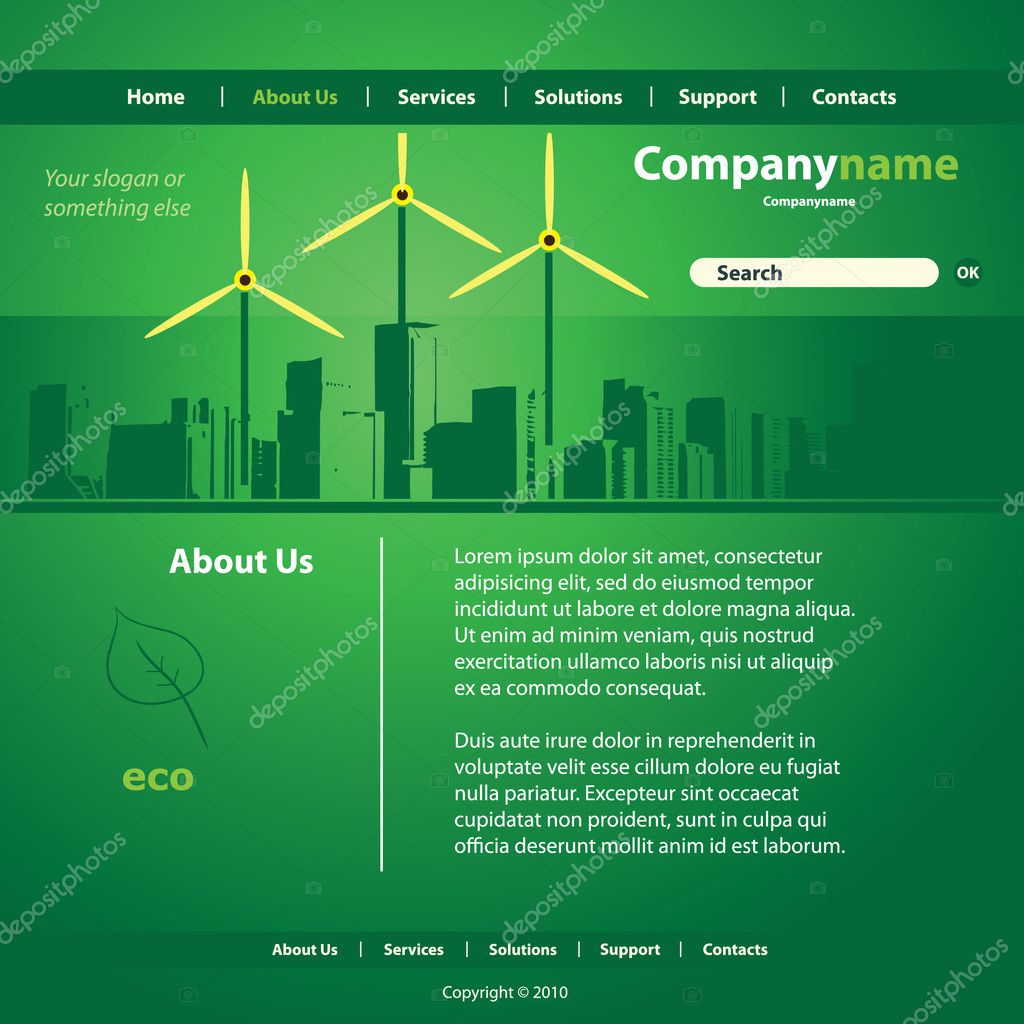 Sitio web plantilla vector Vector de stock #43160237 de ©bagotaj