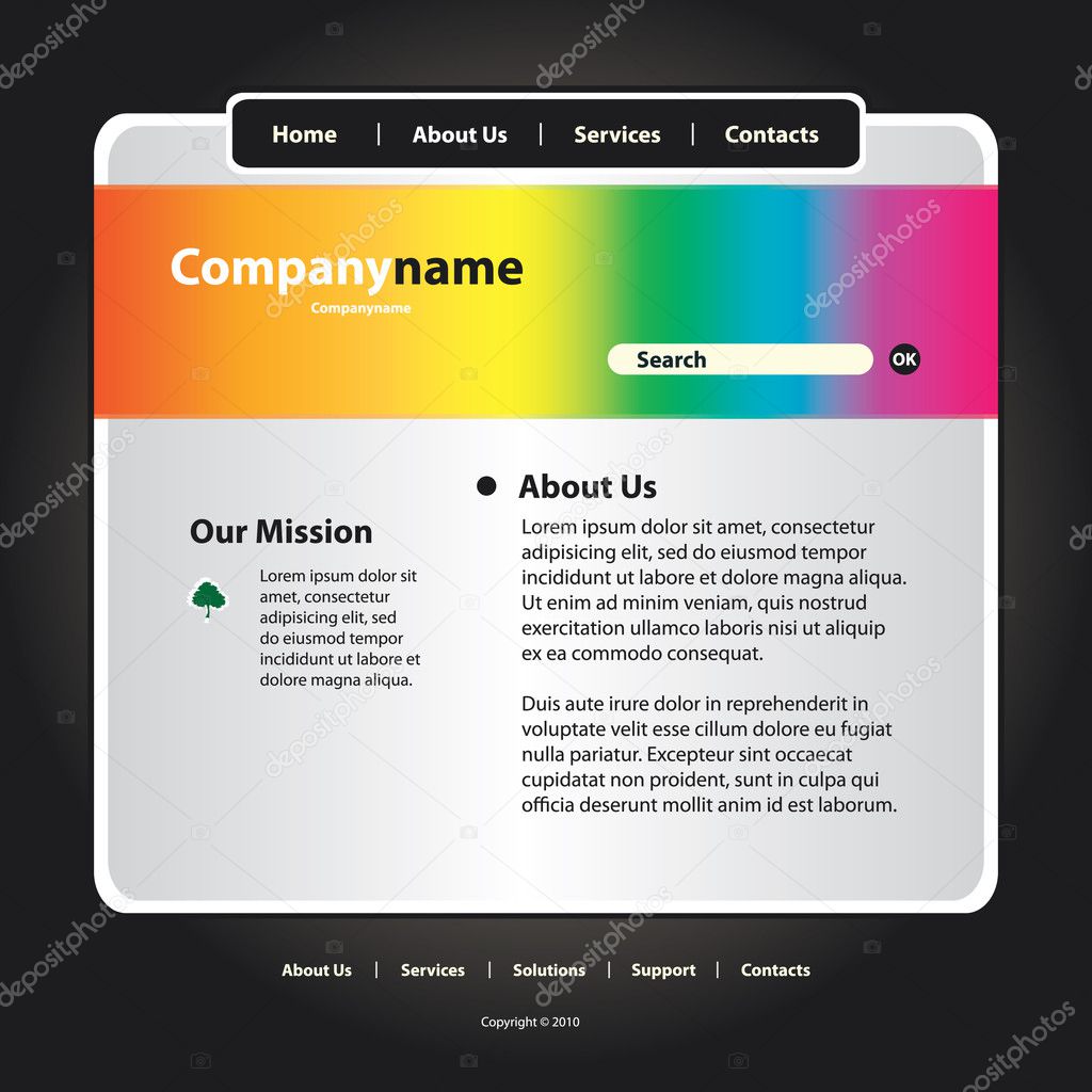 Website Template Vector Stock Vector Image by ©bagotaj #43160307