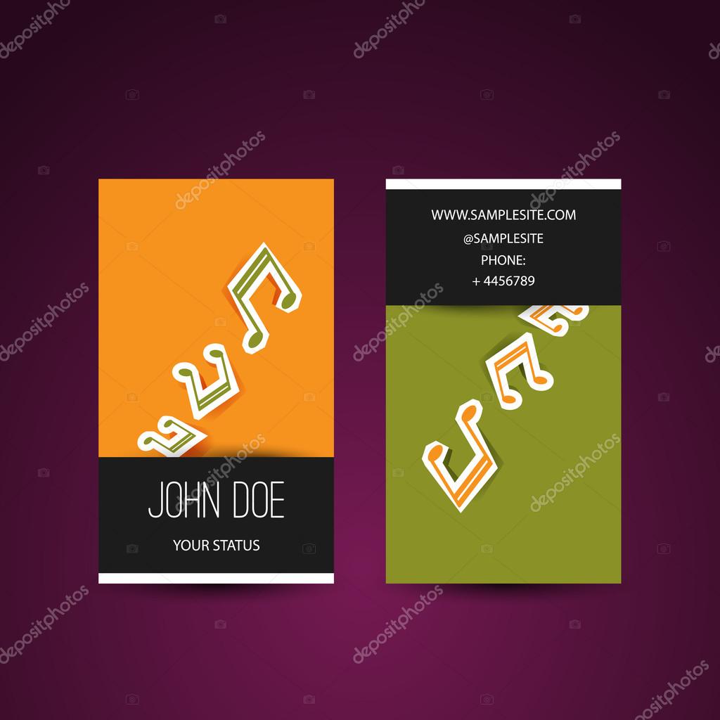 Business Card Design with Paper Cut Notes Pattern Stock Vector Image by ...